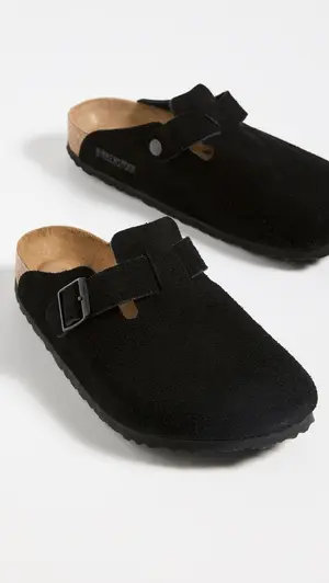 BIRKENSTOCK Boston Soft Footbed Clogs - Black