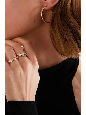 David Yurman Stax 18-karat Diamond And Emerald Ring