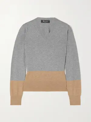 Women's Color Block Cashmere Sweaters