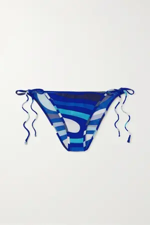 Emilio Pucci Printed Bikini Briefs Blue