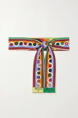 Emilio Pucci Printed Silk-twill Scarf Multi