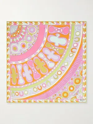 Emilio Pucci Printed Silk-twill Scarf - Pink