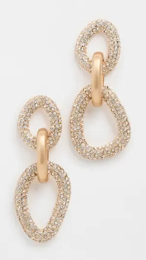 Cult Gaia Reyes Crystal Embellished Earrings - Gold Clear