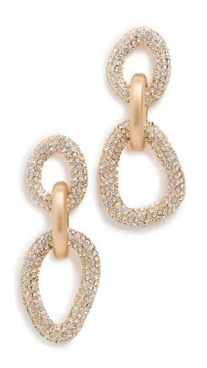 Cult Gaia Reyes Crystal Embellished Earrings - Gold Clear