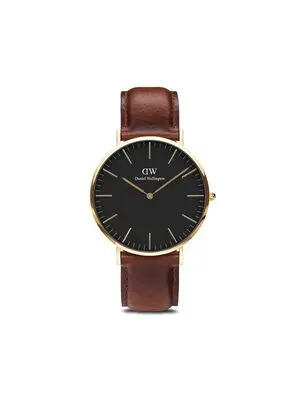 DANIEL WELLINGTON 40mm Strap Watch - Black