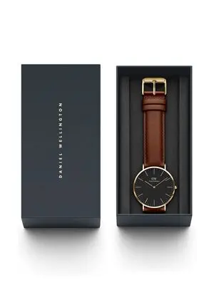 DANIEL WELLINGTON 40mm Strap Watch - Black
