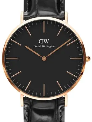 DANIEL WELLINGTON 40mm Classic Strap Watch - Black