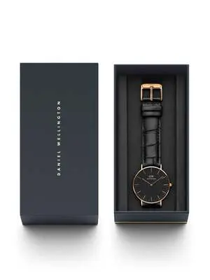 DANIEL WELLINGTON 40mm Classic Strap Watch - Black