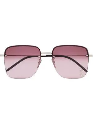 Saint Laurent Logo-letter Gradient Sunglasses - Pink