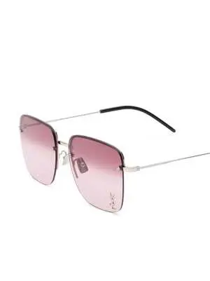 Saint Laurent Logo-letter Gradient Sunglasses - Pink