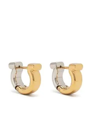 FERRAGAMO Gancini Hoop Earrings - Gold