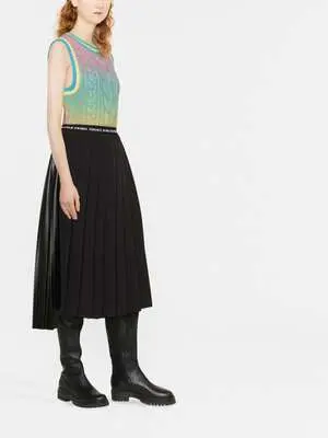 Versace Pleated Asymmetric Skirt