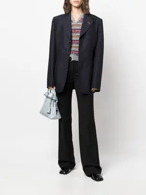 MAISON MARGIELA Single-breasted Tailored Blazer - Blue