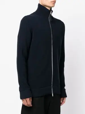 MAISON MARGIELA Ribbed Zip-up Cardigan - Blue