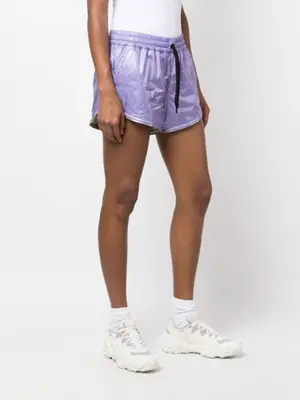 Moncler Drawstring Track Shorts - Purple