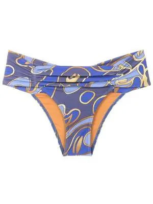 LYGIA & NANNY Jasper Graphic-print Bikini Bottom - Blue