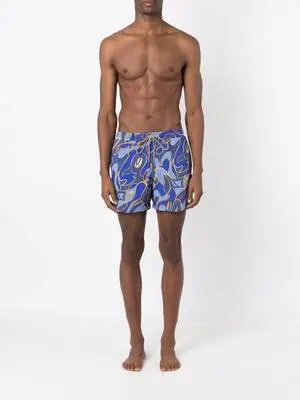 LYGIA & NANNY Abstract-print Drawstring Swim Trunks