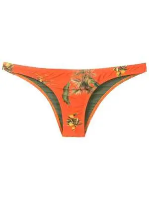 LYGIA & NANNY Floral-print Bikini Bottom - Orange