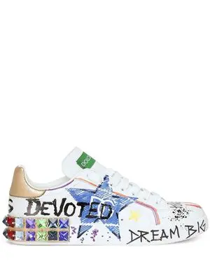 Dolce & Gabbana Portofino Embellished Sneakers
