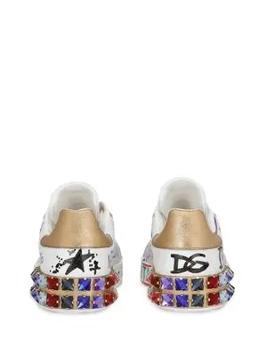 Dolce & Gabbana Portofino Embellished Sneakers