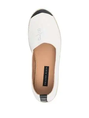 Philipp Plein Logo-print Leather-trim Espadrilles