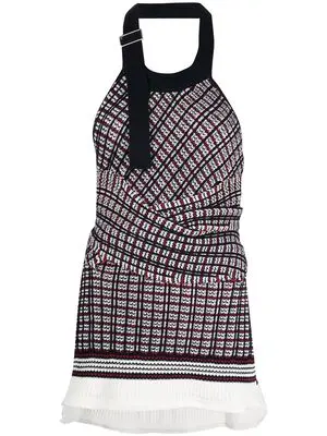 3.1 Phillip Lim Jacquard Halterneck Knit Top