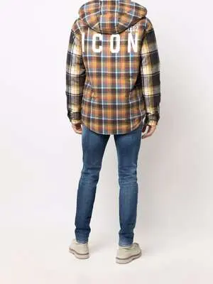 Dsquared2 Icon Check Print Hooded Jacket
