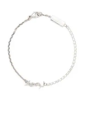 Saint Laurent Logo-lettering Embellished Bracelet