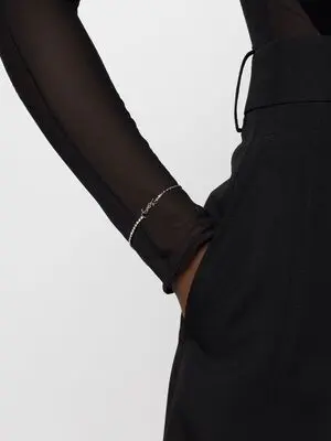 Saint Laurent Logo-lettering Embellished Bracelet
