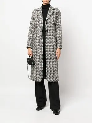 MARINE SERRE Moon Diamant Single-breasted Coat