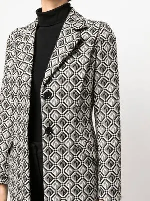 MARINE SERRE Moon Diamant Single-breasted Coat