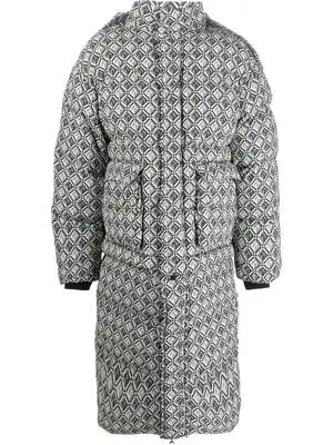 MARINE SERRE Moon Diamond-pattern Oversized Puffer Coat