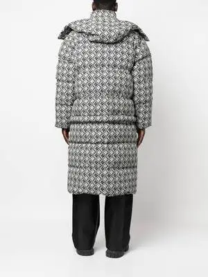 MARINE SERRE Moon Diamond-pattern Oversized Puffer Coat