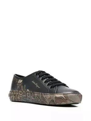 FERRAGAMO Borg Cubic Lace-up Sneakers