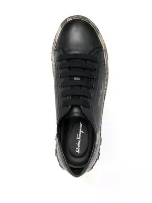 FERRAGAMO Borg Cubic Lace-up Sneakers
