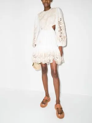 Zimmermann Floral-print Cut-out Minidress