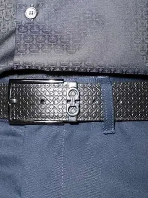 FERRAGAMO Gancini-motif Leather Belt