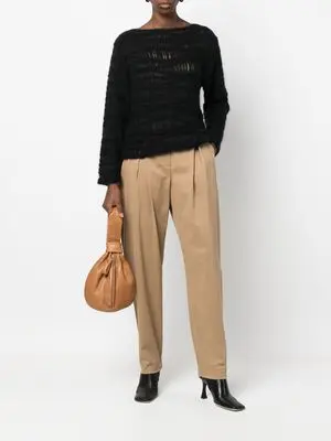 Alberta Ferretti High-waisted Tapered Trousers