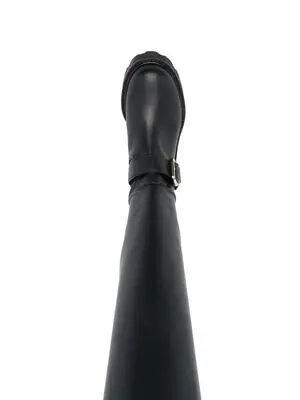 JIMMY CHOO Biker Ii Over The Knee Flat Boots