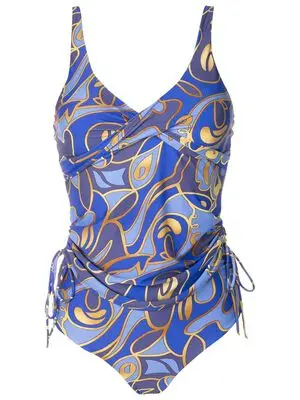LYGIA & NANNY Graphic-print Swimsuit - Blue