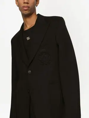 Dolce & Gabbana Heraldic-patch Single-breasted Blazer