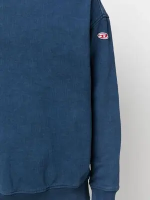 DIESEL® D-krib Track Denim Sweatshirt