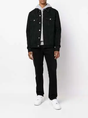 GOLDEN GOOSE Logo-patch Denim Jacket - Black
