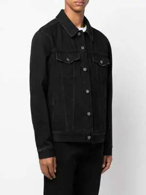 GOLDEN GOOSE Logo-patch Denim Jacket - Black