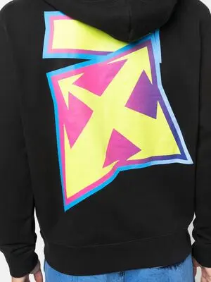Off-White Arrows Print Cotton Hoodie