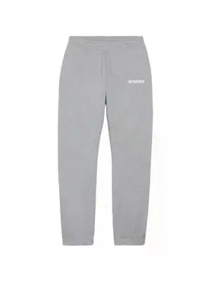 Jacquemus Logo-print Organic Cotton Track Pants - Grey