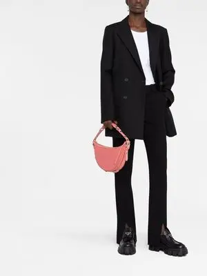 By Far Gib Crocodile-embossed Shoulder Bag - Pink