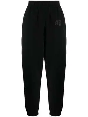 Alexander Wang Logo-print Tapered Track Pants - Black