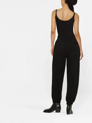 Alexander Wang Logo-print Tapered Track Pants - Black