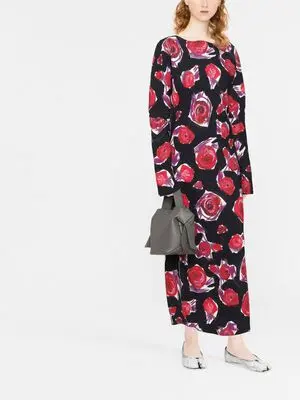Marni Rose Print Long Dress